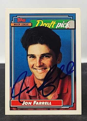 JON FARRELL Signed Autographed 1992 Topps Baseball Card #9 Pittsburgh ...