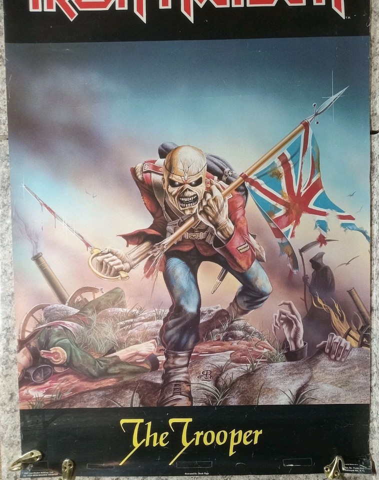Vintage 1984 Iron Maiden The Trooper Poster 34X 24 Inches | eBay
