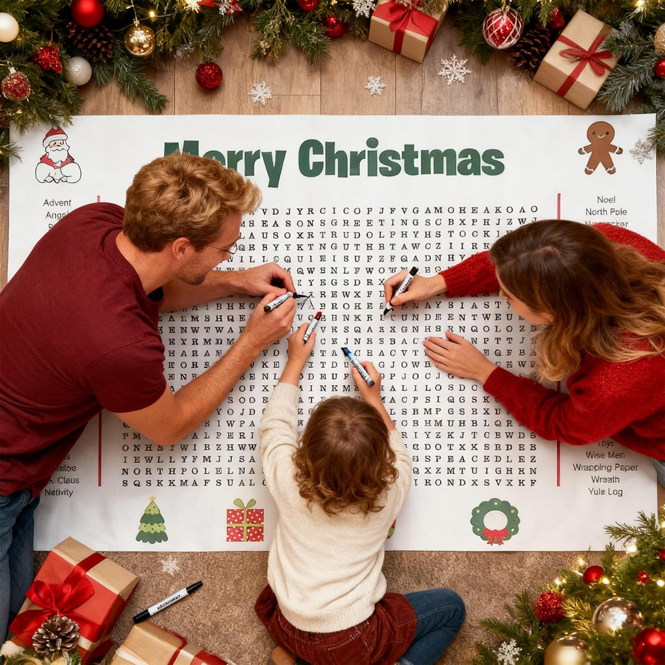 Giant Christmas Word Search - Giant 36"x24" Wall Game | Interactive ...