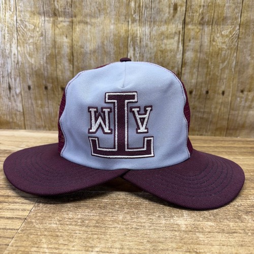 Texas A&M Aggies Football Double Cap Trucker Hat Inverted ATM Logo ...