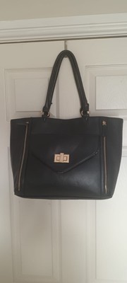 Vintage BHS Black Handbag Large Shoulder Bag Work Office Laptop ...