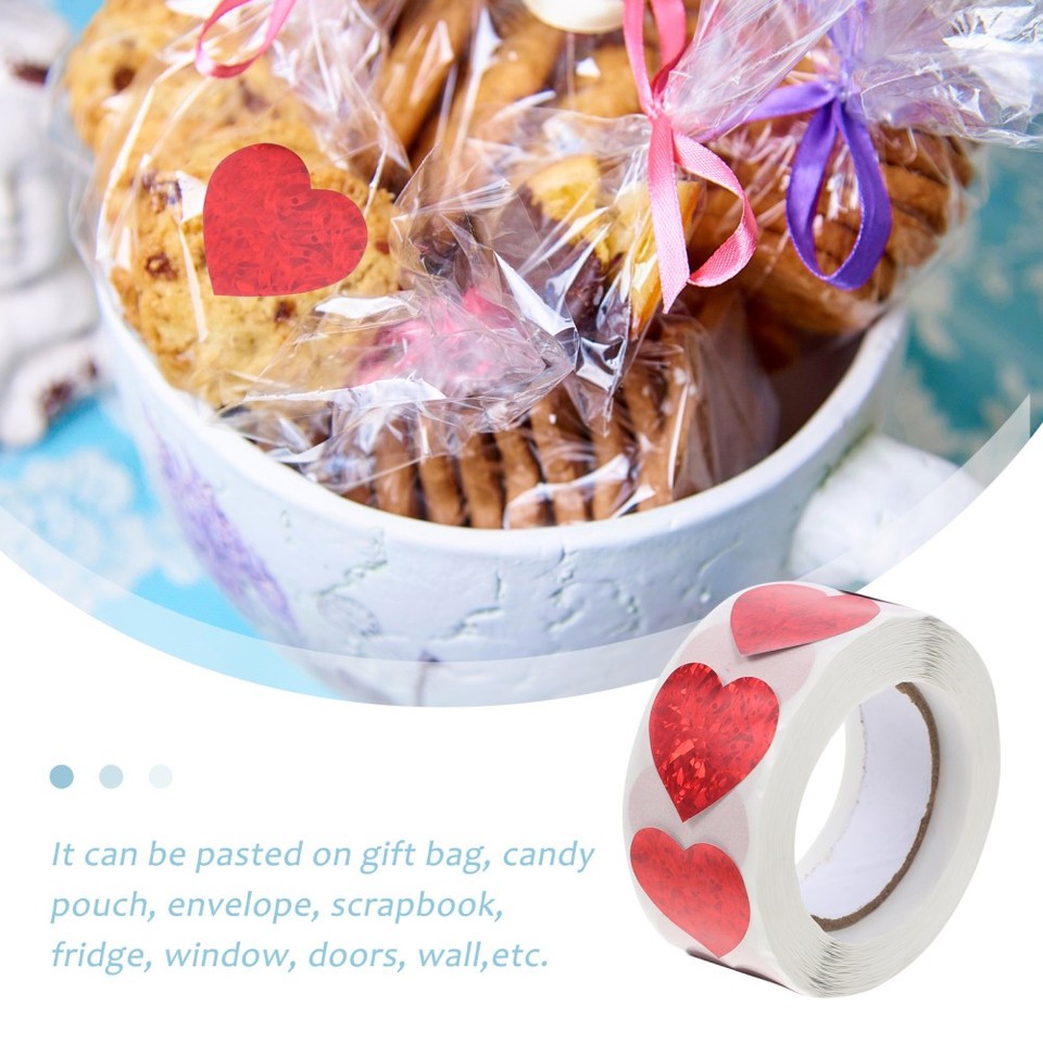 500pcs Heart Sticker Label Love Decals Removable Heart Decals for Body ...