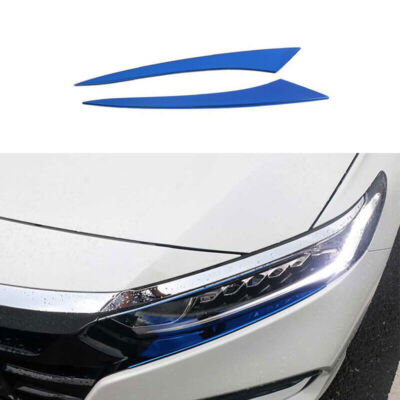 Blue Titanium Front Headlight Lamp Eyebrow Strip Trim For Honda Accord ...