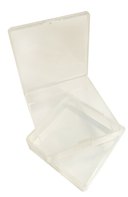 CLEAR PLASTIC BOXES + SNAP CLOSE LID 7.5cm x 2.3cm x 8.3cm (4 per pack ...