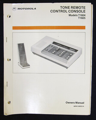 Motorola Tone Remote Control Console Owner’s Manual 68P81109E52-A | eBay
