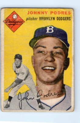 1954 TOPPS # 166 Johnny Podres Dodgers | eBay