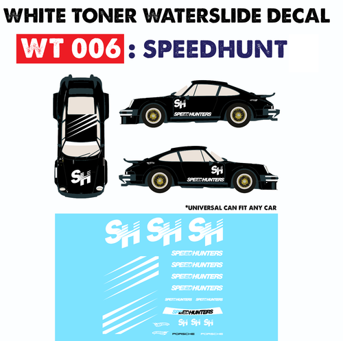 WT006 White Toner Waterslide Decals SPEED For Custom 1:64 Hot Wheels ...