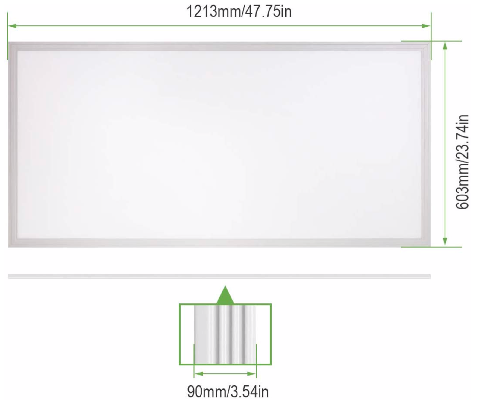 LED Flat Panel Light, 50W, 5500 Lumens, Ultra Thin Edge-Lit 2x4FT 4000K ...