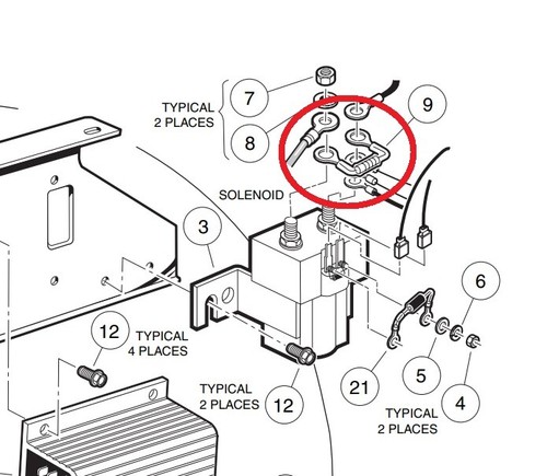 Resistor Assembly For Club Car, Columbia, E-Z-GO Cart 70592-87, 21764G1 ...