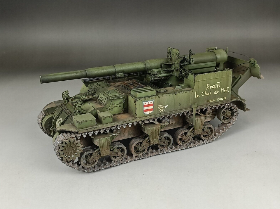 1/35 Built WWII U.S M12 155mm Gun Motor Carriage Howitzer Model | eBay