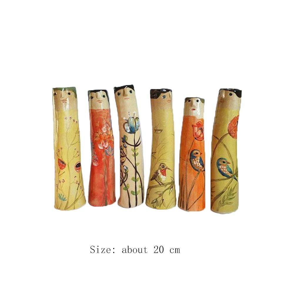 Character Hand Painted Bohemian Style Vases Spring Bud Vases Living ...