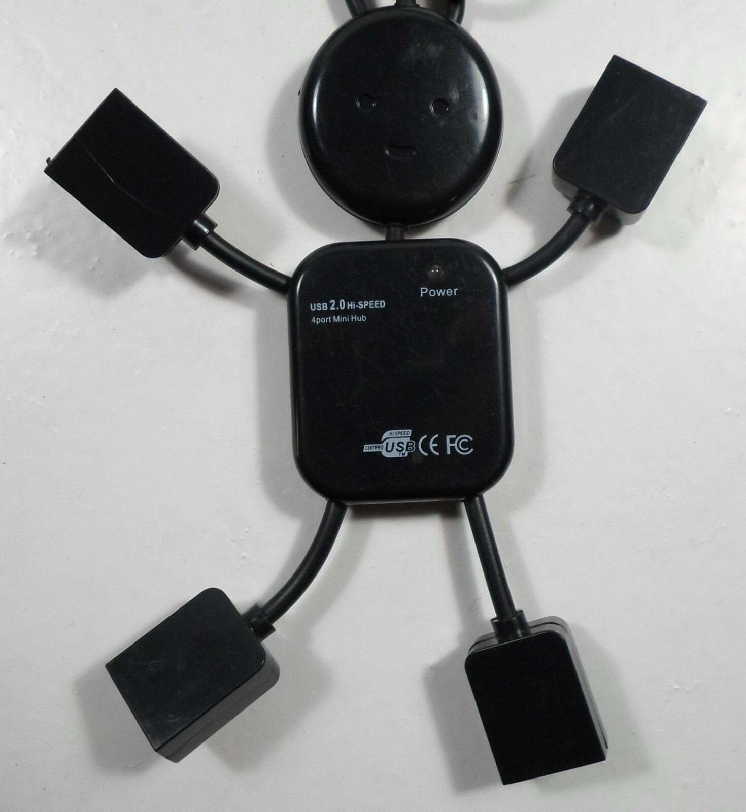 ITP PRODUCTS BLACK USB HUB - MAN FIGURE - HUBMAN EXPANDS TO 4 USB 2.0 ...