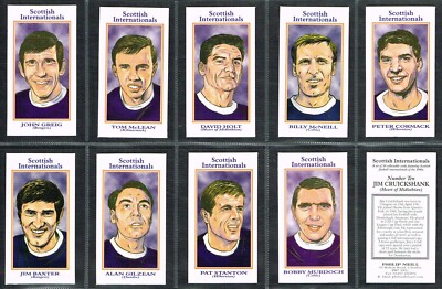Scottish Internationals ☆ SET OF 10 ☆ Football Cards by Philip Neill ...