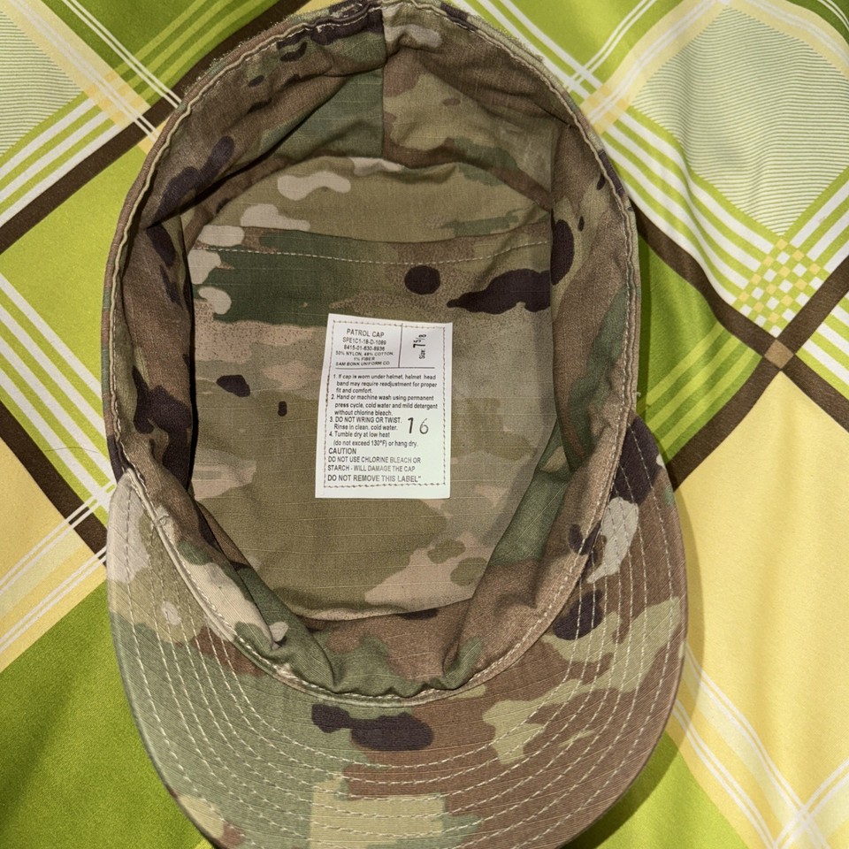 US Military Issue Multicam OCP Camouflage Patrol Cap Hat Size 7 5/8 ...