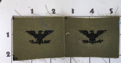 US Army Colonel Rank Insignia Patch Vintage Embroidered Military Olive ...