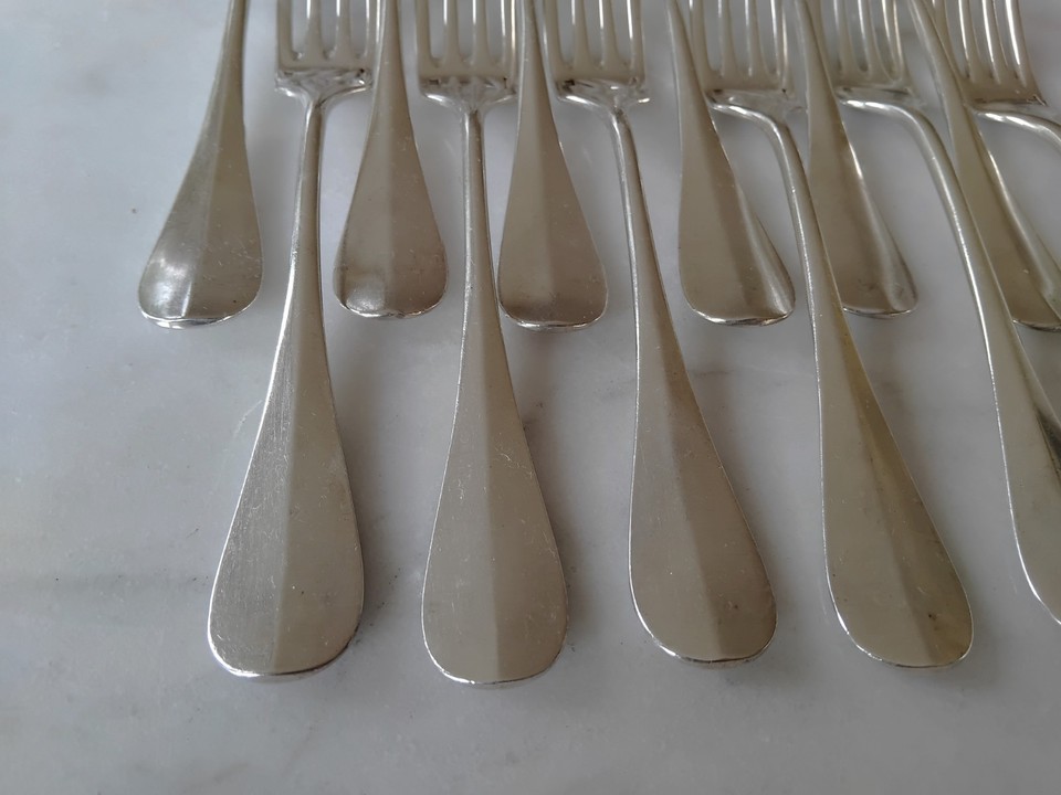 CHRISTOFLE modèle FIDELIO BAGUETTE 12 fourchettes - silver plated forks ...