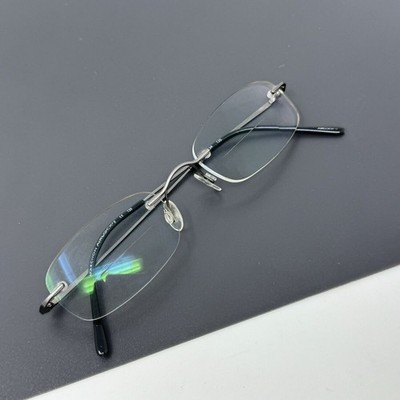 MARCHON AIRLOCK2 760 34 Silver Matte Rimless Eyeglasses Frame | eBay