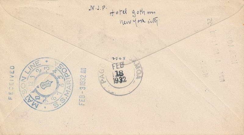 SS MARIPOSA Matson Line Maiden Voyage San Pedro California to Pago Pago ...