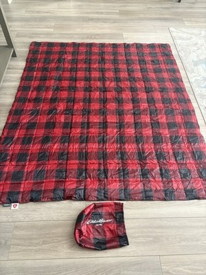 Eddie Bauer Primaloft Quilted Blanket Packable Throw 70x60” Buffalo ...