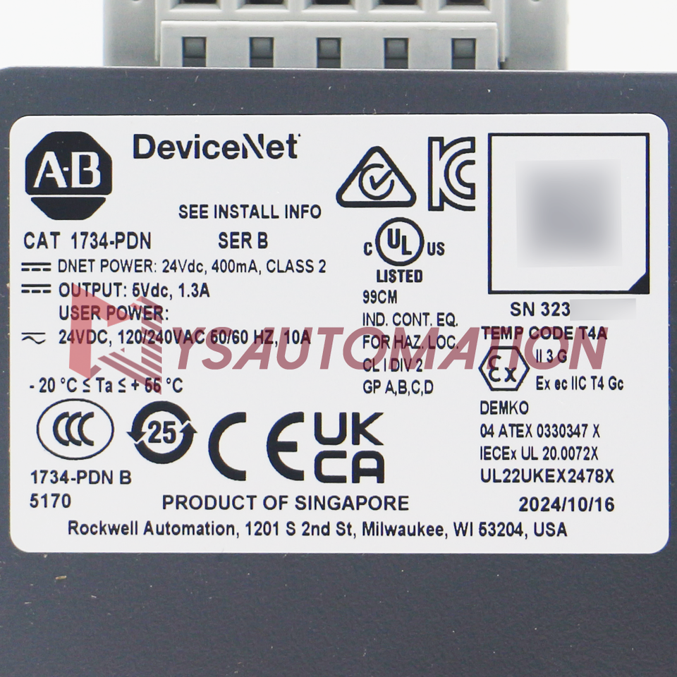New Sealed 1734-PDN Allen Bradley POINT I/O DeviceNet Interface Module ...