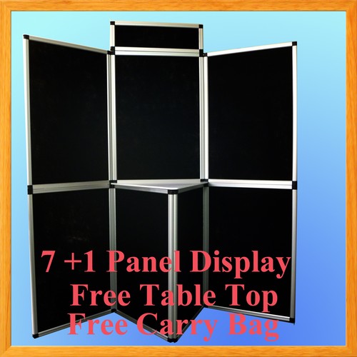 6' 7+1 Black Panel Header Trade Show Display Presentation Tabletop 6Ft ...