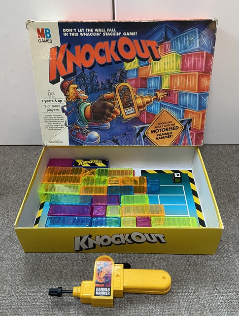 Knockout Board Game Motorised Hammer MB 1993 Age 7 Tested Working 100 ...