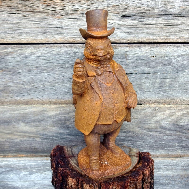 Cast Iron Wind In The Willows Characters Fox Rabbit Mole Rusty Garden ...