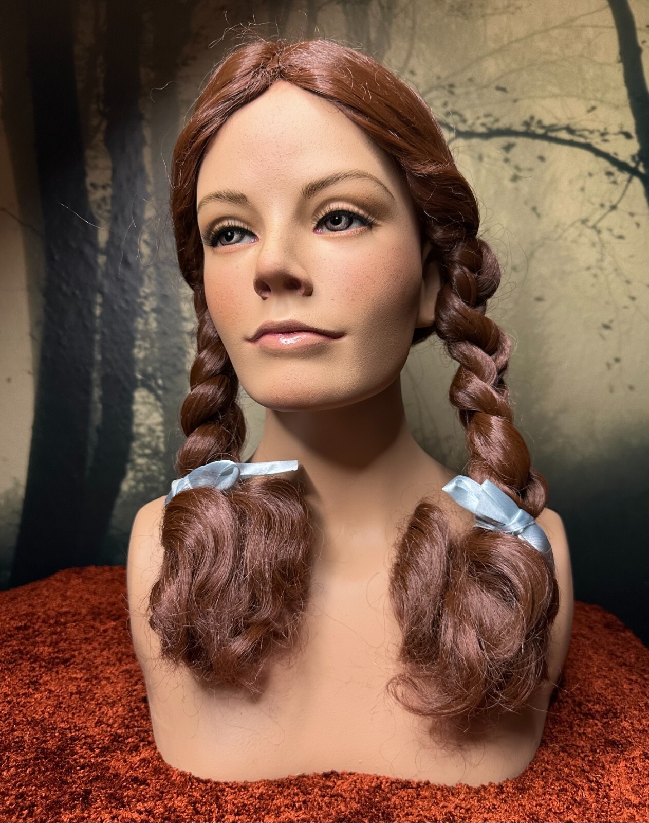 Smiling Female Mannequin Wig Bust w Freckles Natural Vintage 60s Head ...