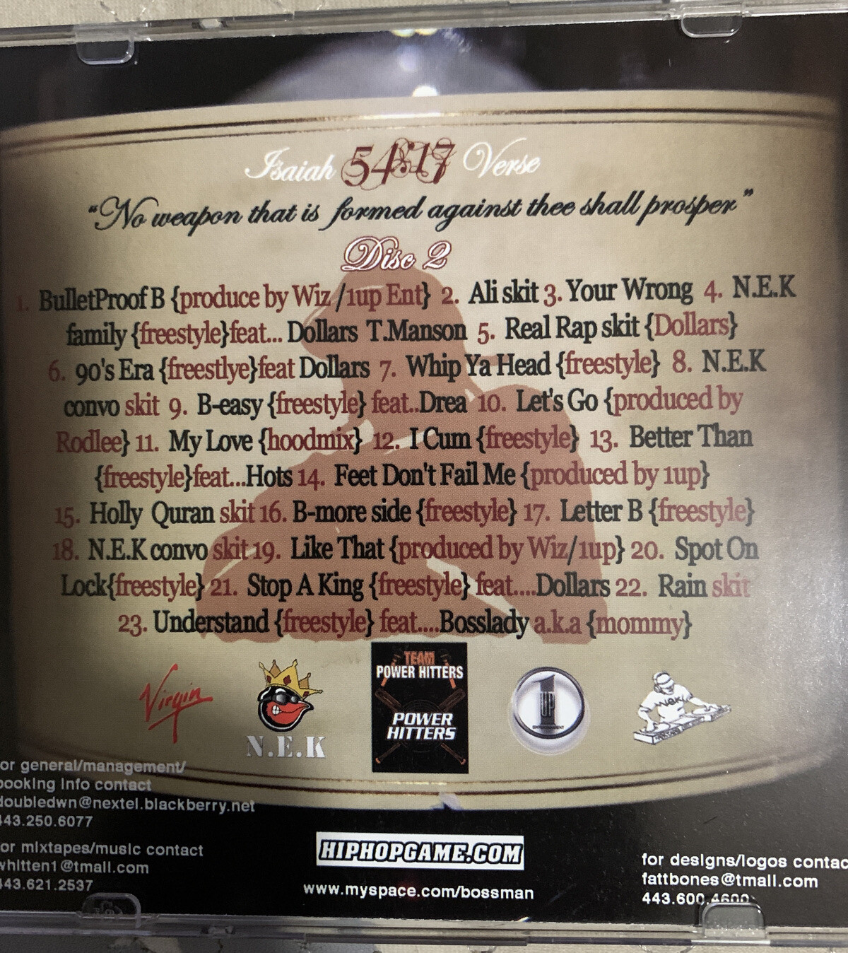 Bossman : Bulletproof B Disc 2 Only!! Baltimore Hip Hop Exclusive ...