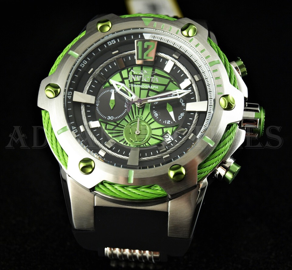 Invicta 52mm MARVEL HULK Limited Edition Chronograph Green & Black ...