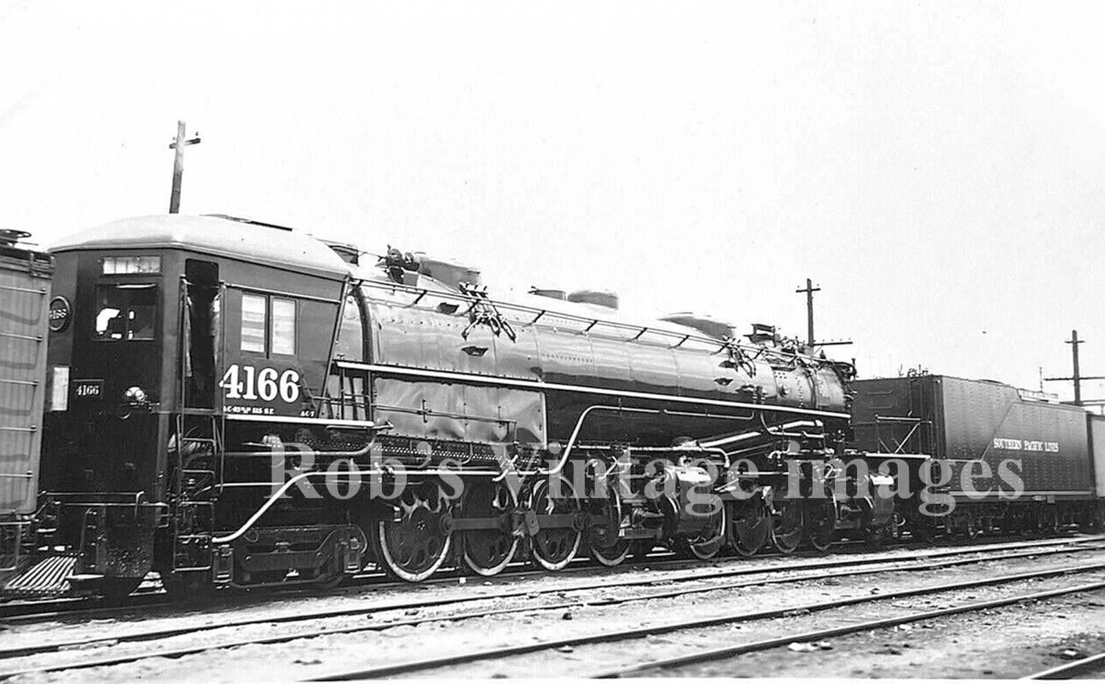 Southern Pacific Railroad Cab Forward Steam Locomotive 4166 SP Train ...