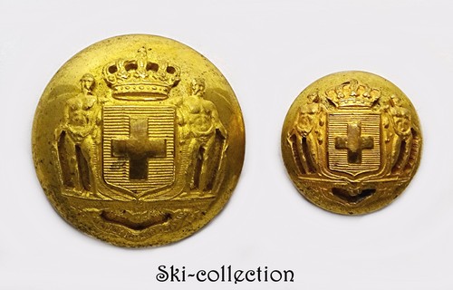 2 Buttons of Delivery, King of Greece George I (1845-1913). France. 21/ ...