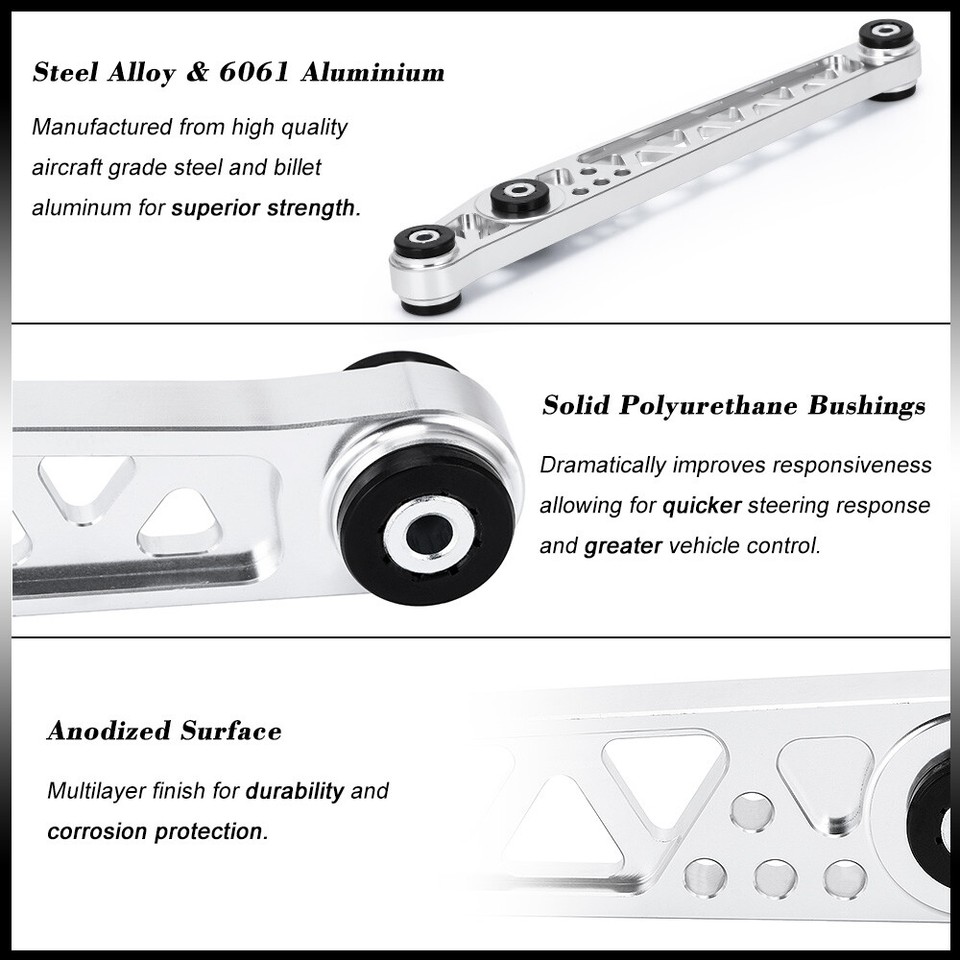 Rear Suspension Lower Control Arm Kit + Subframe Brace Kit For 96-00 ...