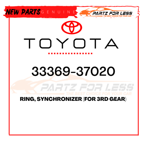 33369-37020 TOYOTA GENUINE RING, SYNCHRONIZER (FOR 3RD GEAR) 3336937020 ...