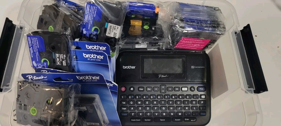 Brother Printer PTD600 PC Connectible Label Maker Bundle With 19 New ...