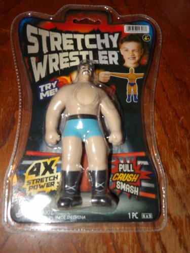Stretchy Wrestler Toy 4X Stretch Power 4+ NEW Sealed Blue Trunks Light ...