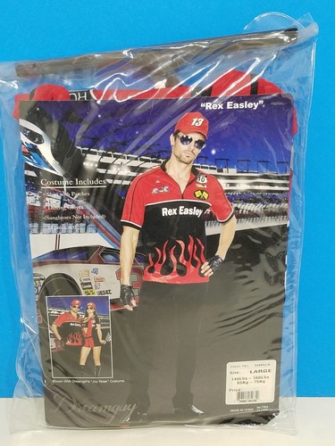 Race Car Driver Costume Outfit Red Black Rex Easley By Dreamguy Men's ...