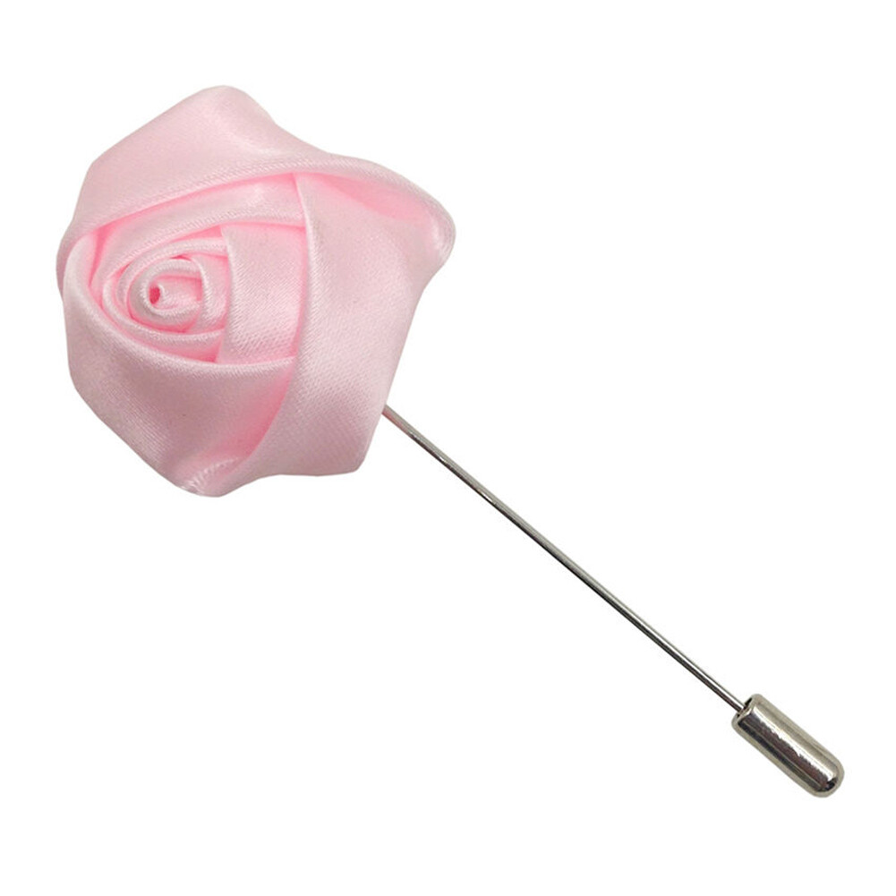 Rose Flower Women Men Cloth Boutonniere Lapel Brooch Pin Suit Tuxedo ...