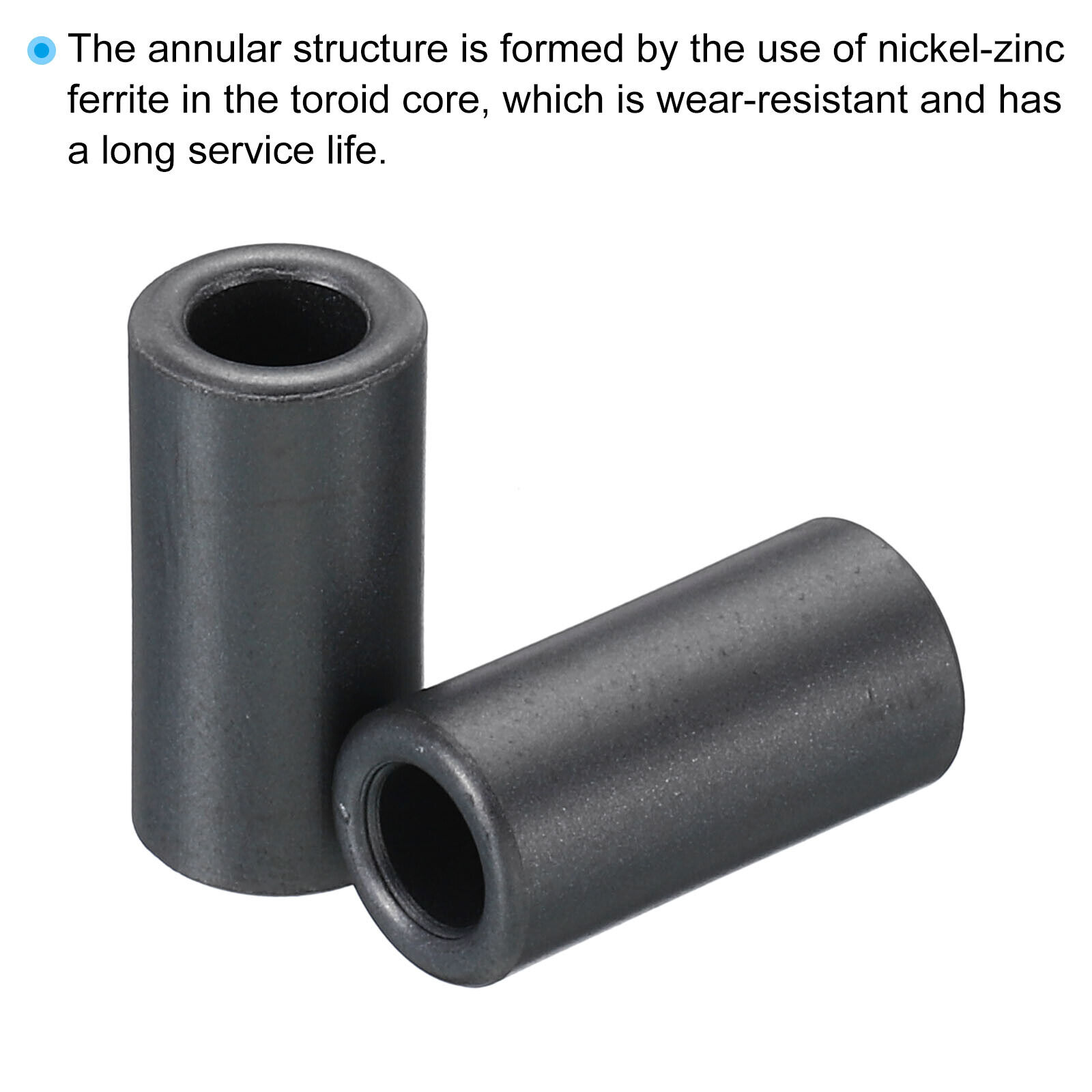 30Pcs Ferrite Toroid Core, Toroid Core 0.4"ODx0.2"IDx0.8"H Ferrite ...