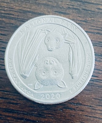 2020 Bat Quarter Coin Mint Mark P American Samoa Rare US Coins | eBay
