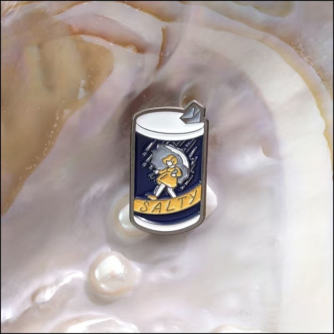 Salty Pin | Morton Salt Girl | Sarcastic Funny Edgy | Backpack Clothing ...