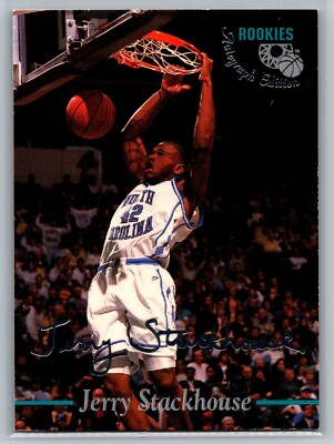 1995 JERRY STACKHOUSE CLASSIC NBA ROOKIE CARD RC #3 76ERS UNC TAR HEELS ...