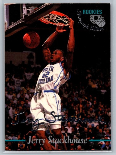 1995 JERRY STACKHOUSE CLASSIC NBA ROOKIE CARD RC #3 76ERS UNC TAR HEELS ...