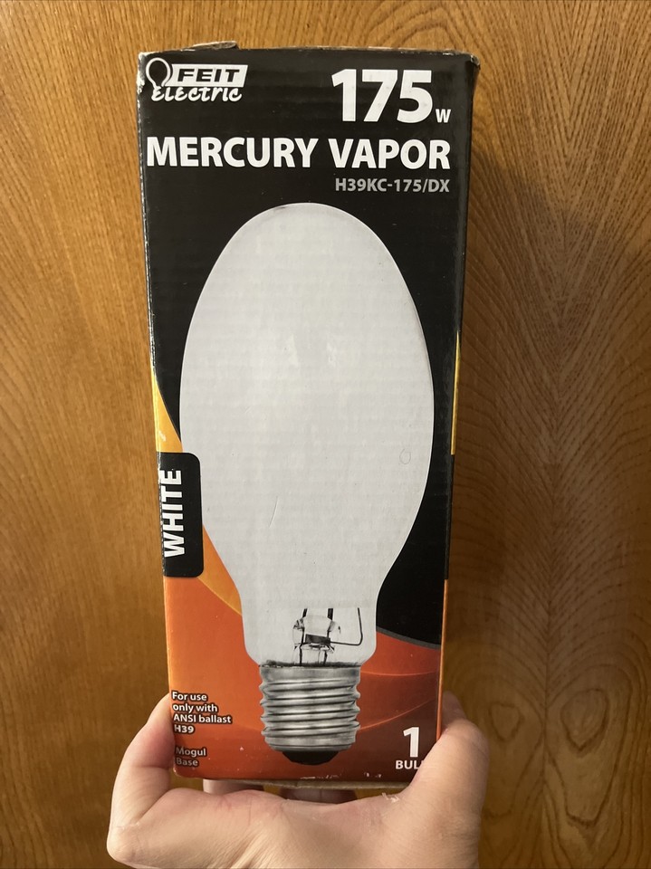 NEW FEIT H39KC-175/DX 175 WATT HIGH INTENSITY MERCURY VAPOR LIGHT BULB ...
