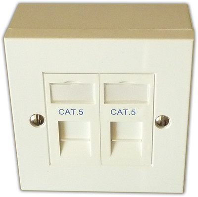 2 Way LAN RJ45 Network Faceplate, Backbox & Cat5 Module | eBay