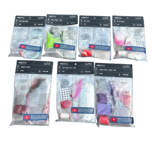 Lot Of 7 Postfly Fly Kits Fishing New In Package | eBay