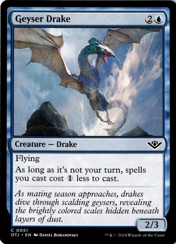 Geyser Drake Non-Foil Outlaws of Thunder Junction 51 NM MTG | eBay
