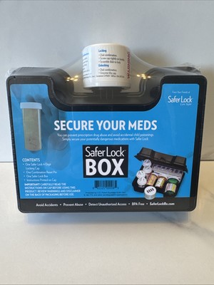Safer Lock Box Safe Case Secure Your Meds 4 Digit Combination Locking ...