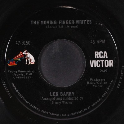 LEN BARRY: the moving finger writes / our love RCA 7" Single 45 RPM | eBay