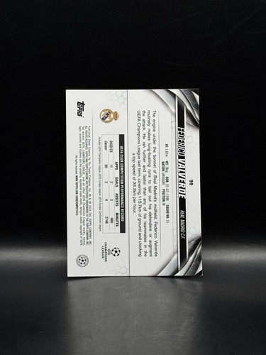 2023-24 Topps Chrome UEFA Soccer Federico Valverde #99 Real Madrid C.F ...